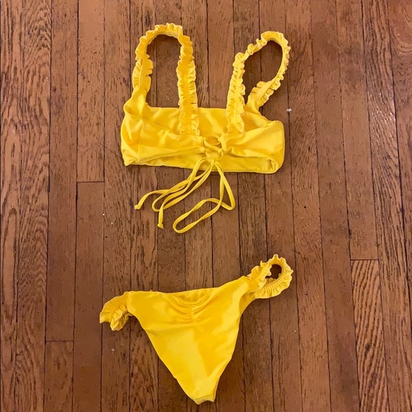 ELLEJAY | Swim | Ellejay Yellow Ruffle Bikini Set | Poshmark